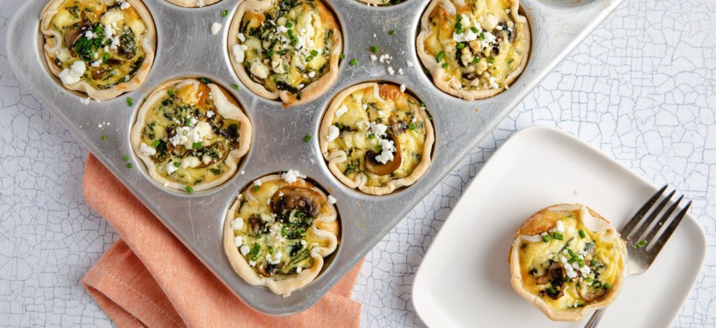 Mini Kale and Mushroom Quiches | Louisiana Egg Commission
