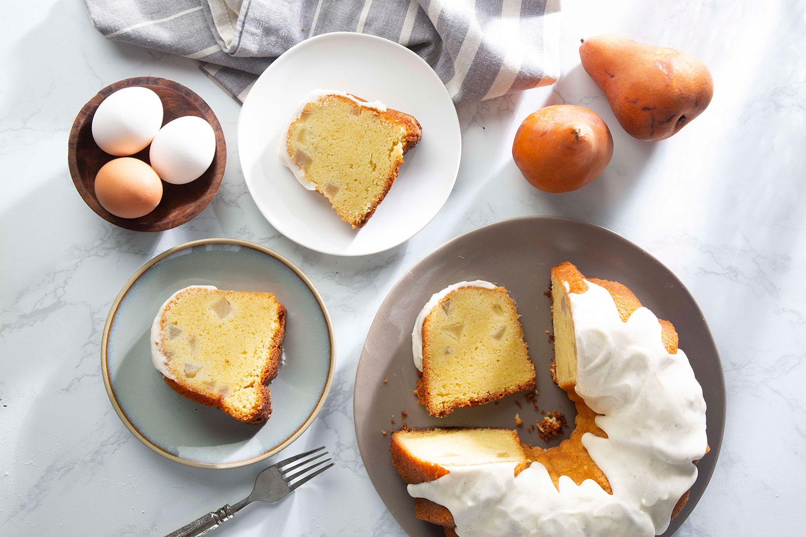 Pear-Crème Fraîche Pound Cake | Louisiana Egg Commission